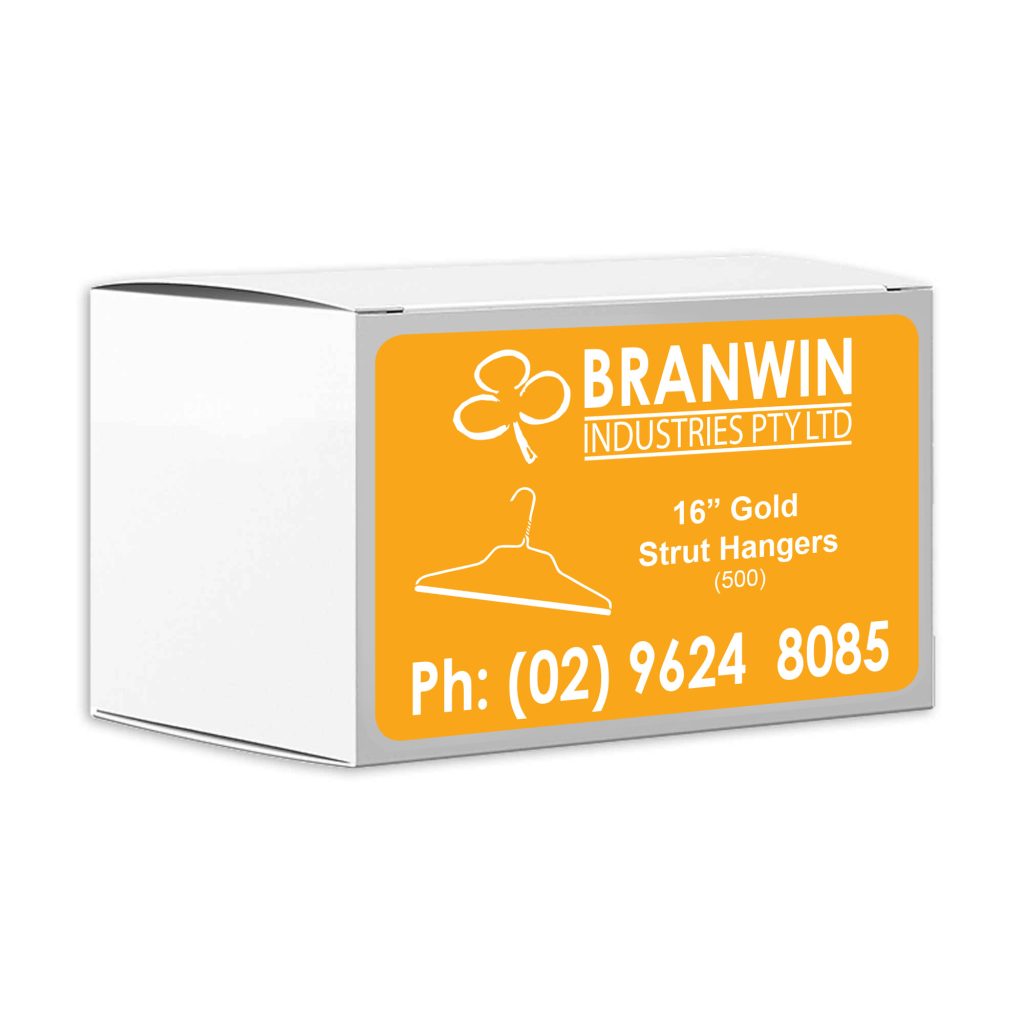 16” Gold Strut Hangers 2.0mm (500 pcs) - Branwin Industries | Dry ...